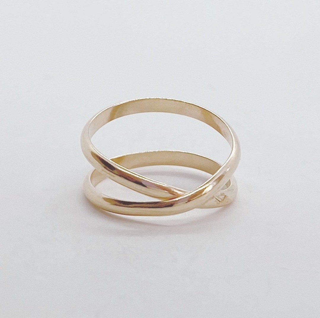 Infinity Double Ring Modern Ring Minimalist Ring Gold Fill Ring ...