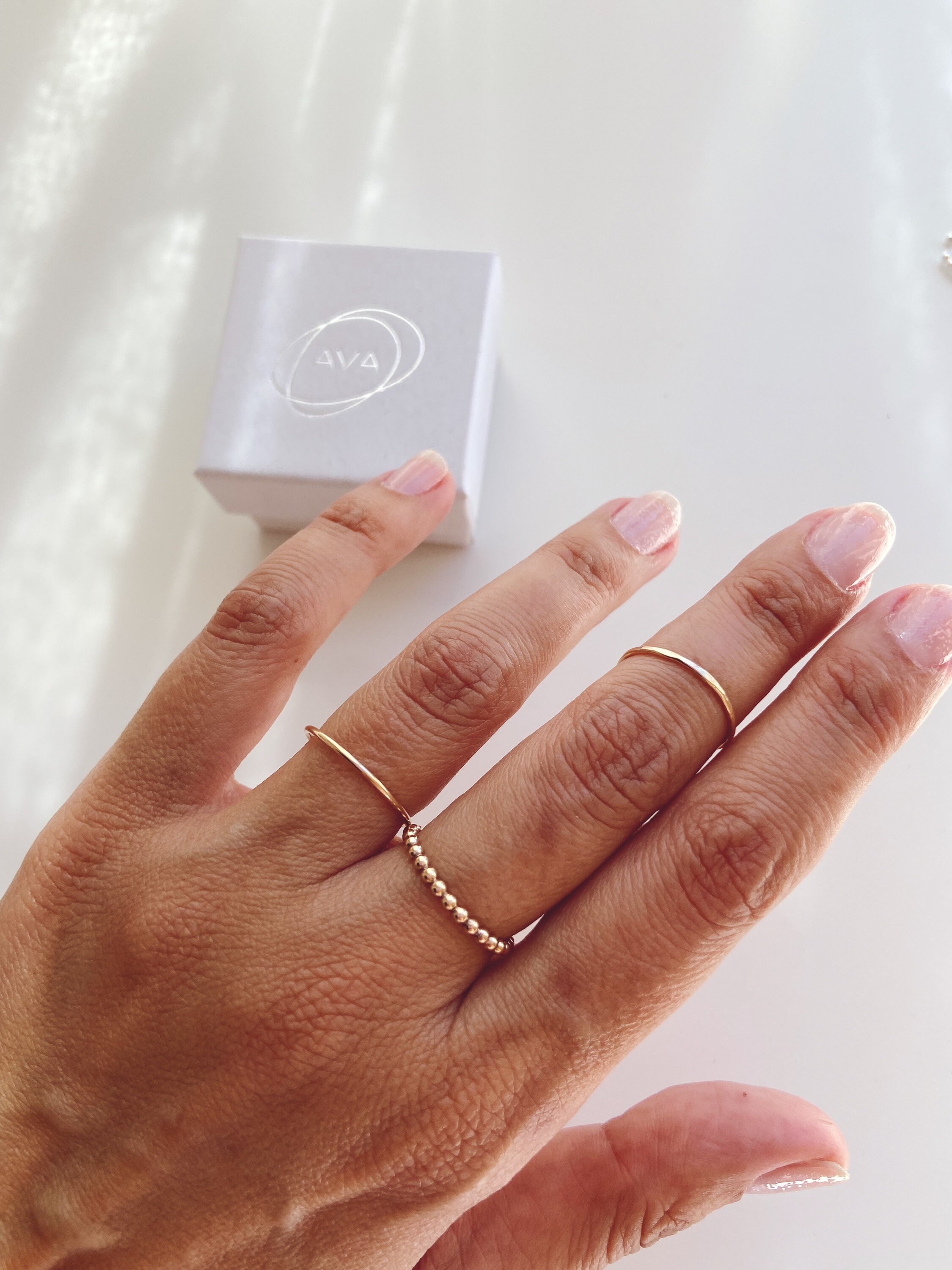 Stacking Ring Set 3 Stackable Rings Gold Fill Ring Stacked - Etsy