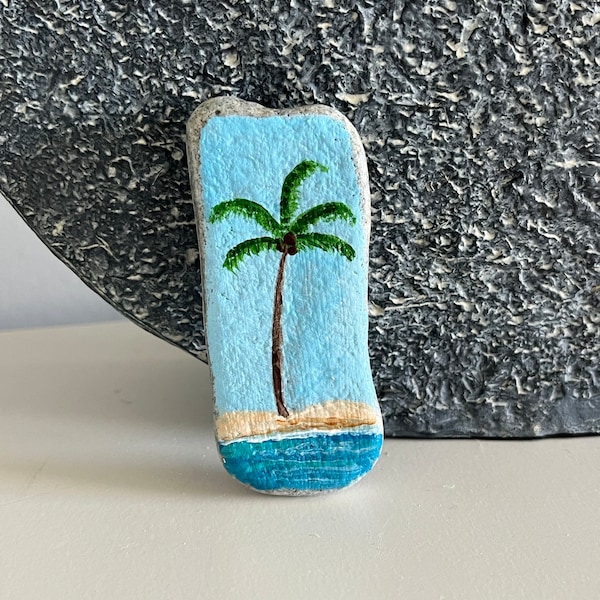 Palm Tree Rock Art - Etsy