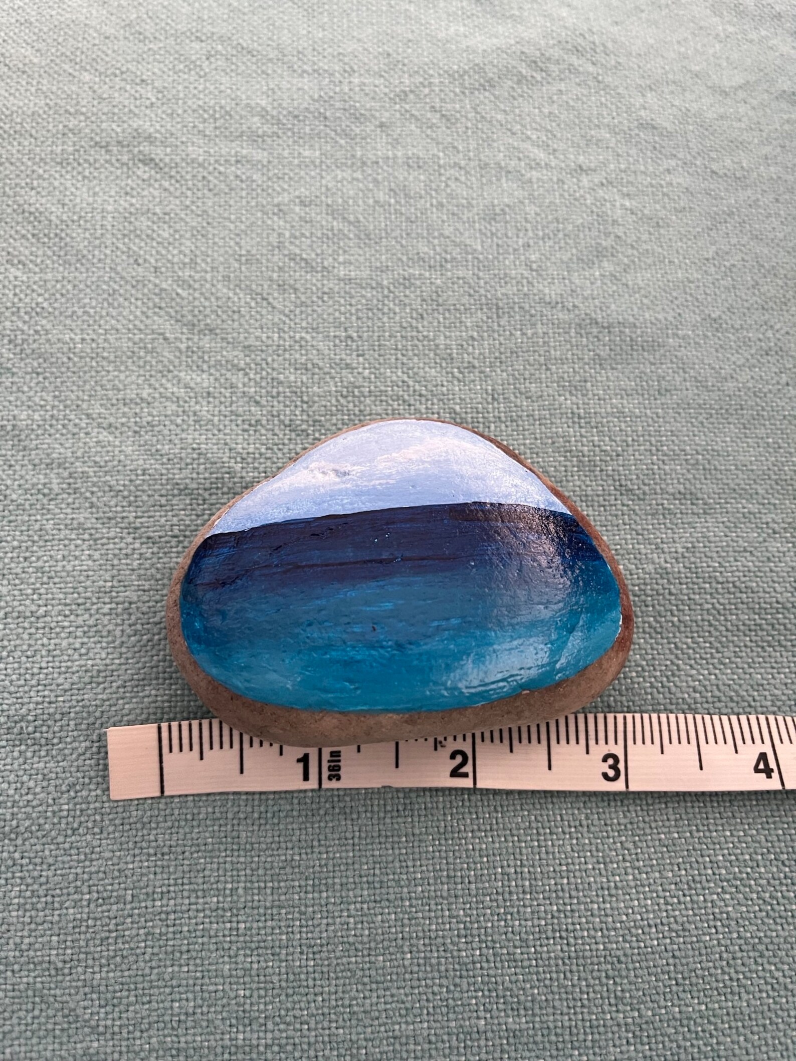 Hand Painted Rock Beach Ocean Nautical House Decor Garden Landscape ...