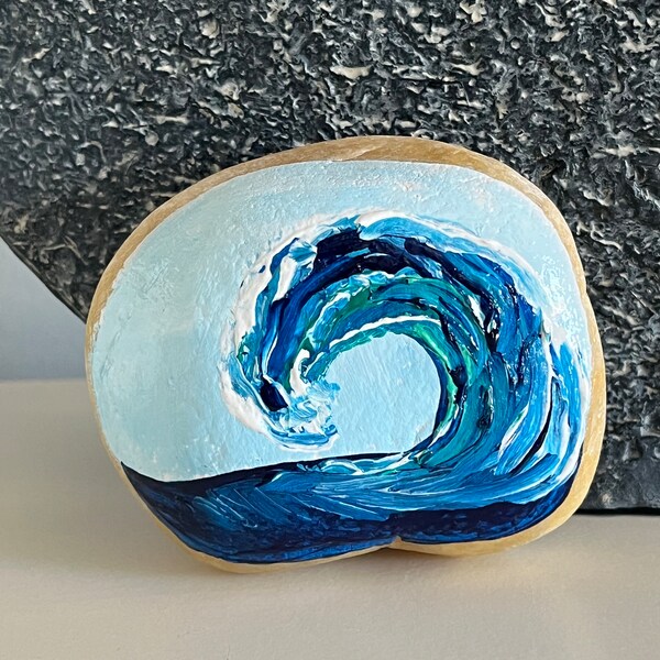 Ocean Painted Rock - Etsy