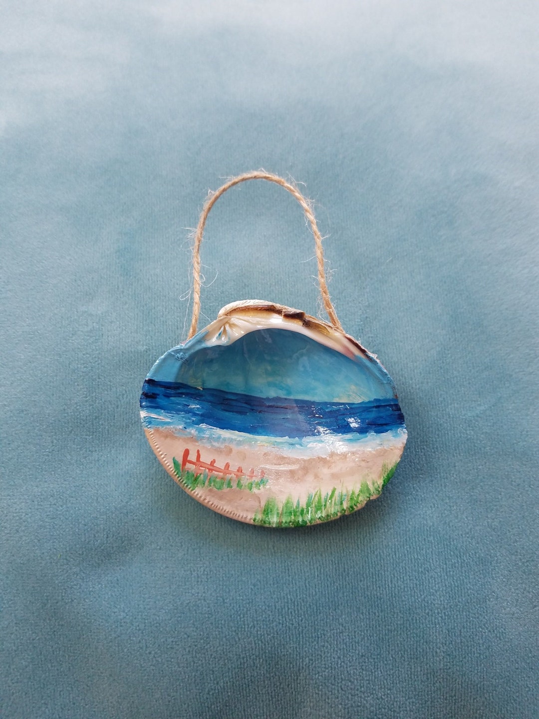 Hand Painted Clam Shell Ornament Beach Holiday Christmas Gift - Etsy