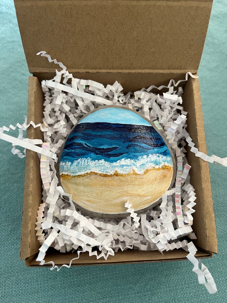 Hand Painted Rock Art Beach Shore Ocean Nautical House Decor - Etsy