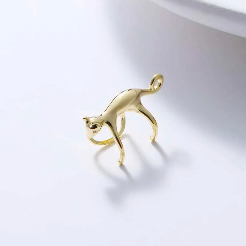 Silver or Gold Plated Cat Ear Cuff Feline Rescue Earring | Etsy