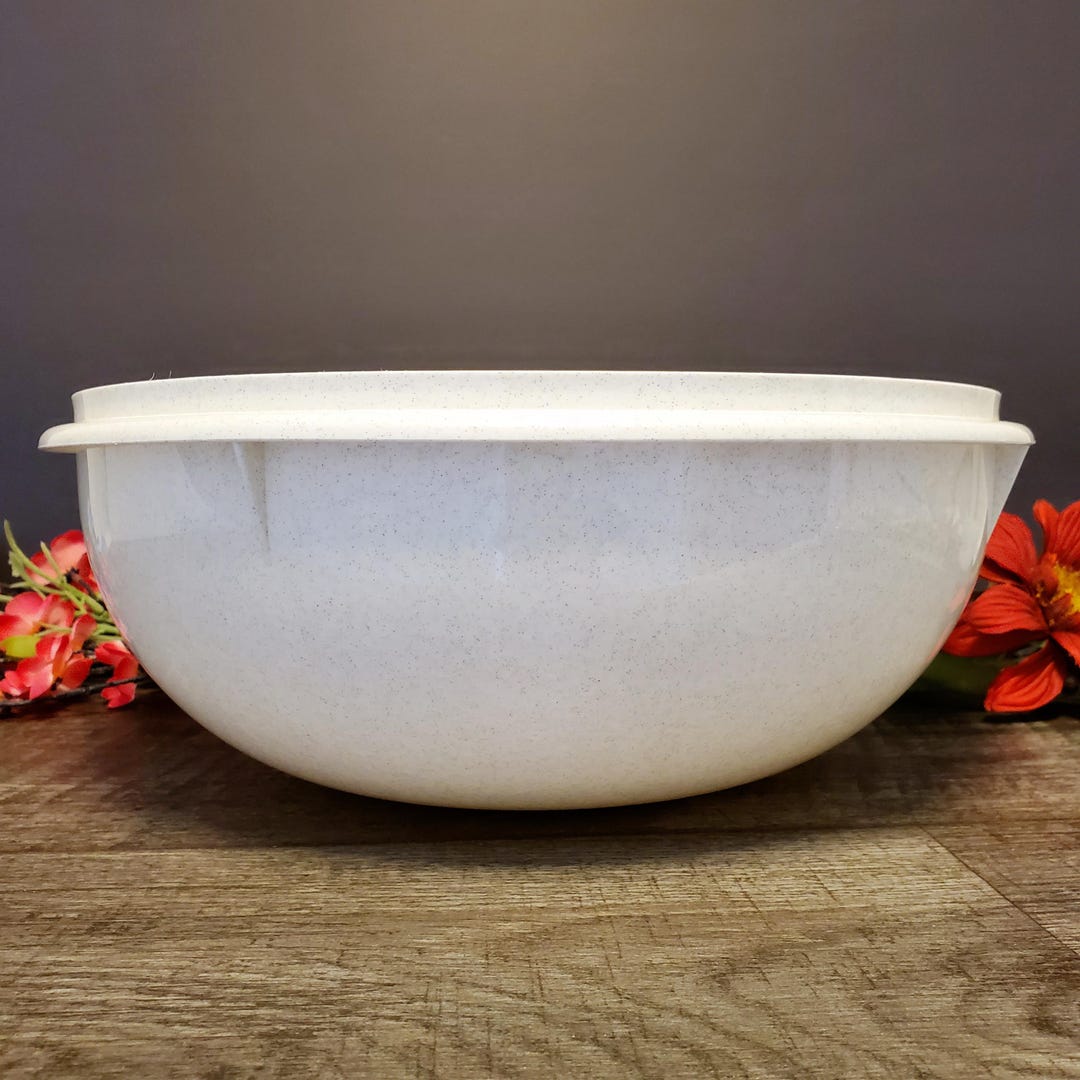 Large Tupperware Mixing Bowl. White Speckles. 274-9 12 X 5 - Etsy