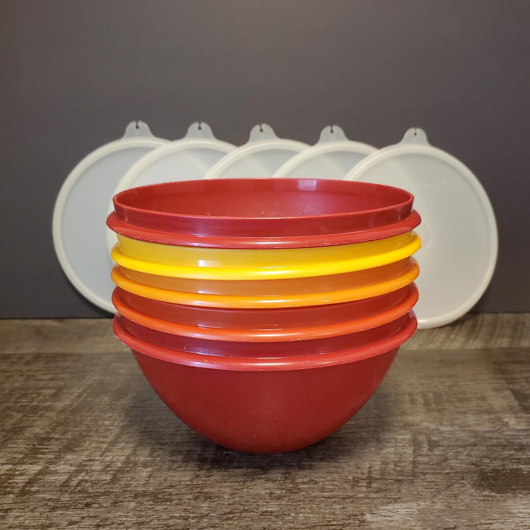 Vintage Tupperware Wonderlier Bowl Set. Fall Harvest Colors. 5x With ...