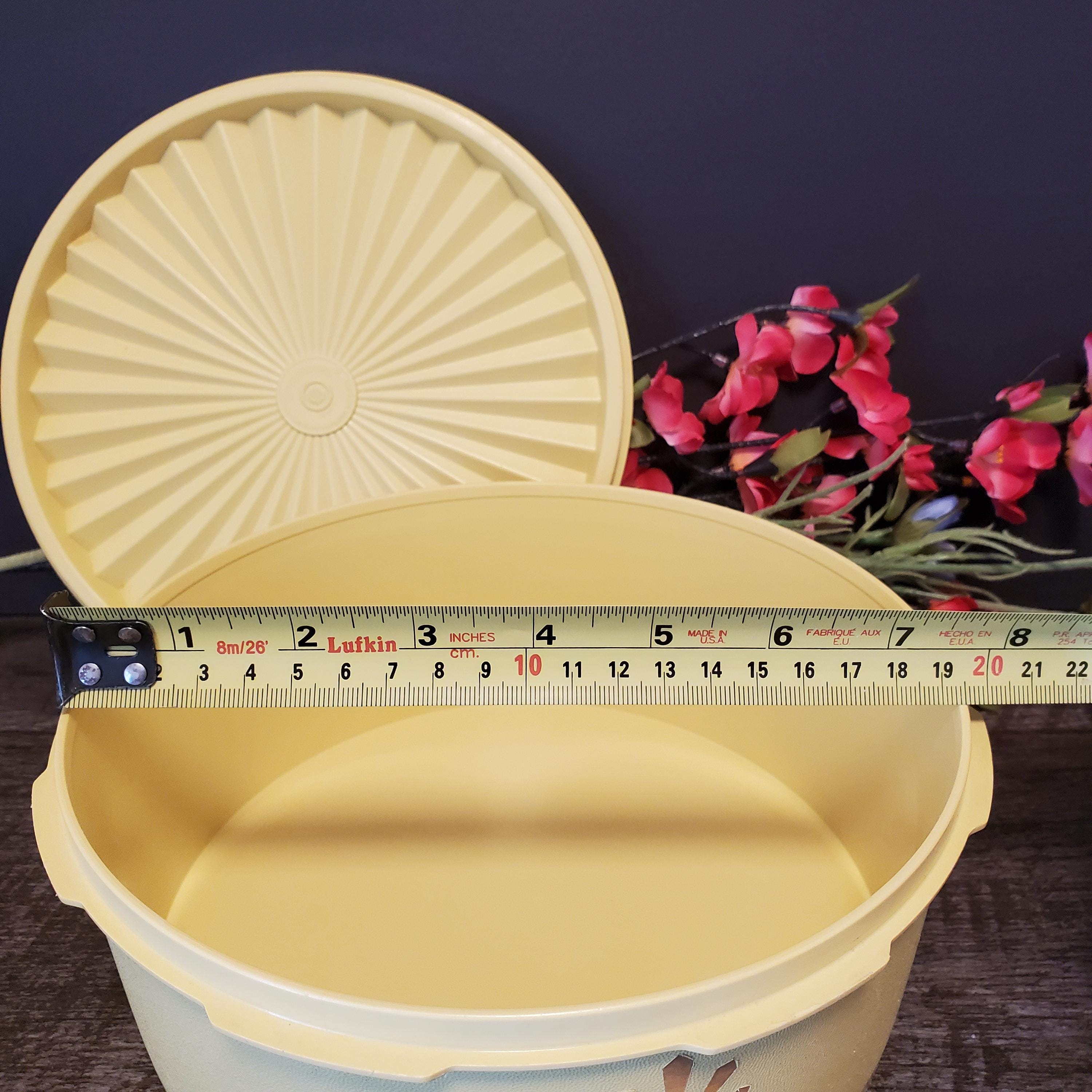 Starburst Vintage Tupperware Round Storage Pale Yellow EUC 1204 - Etsy