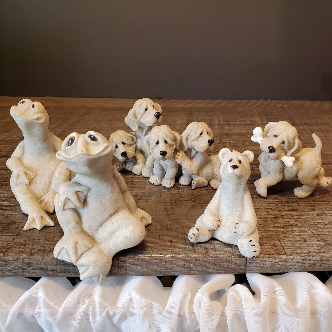 Quarry Critters Adorable Animal Figurines Frogs Dog Puppy 2000s - Etsy