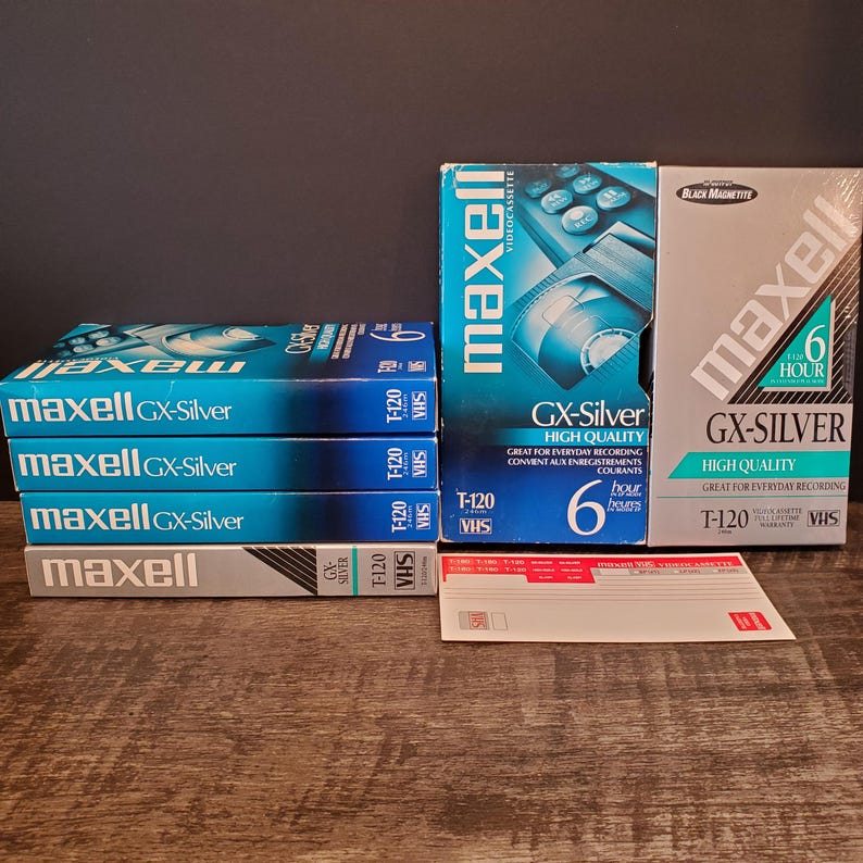 Maxell Gx-silver VHS Tapes 6 Hours - Etsy