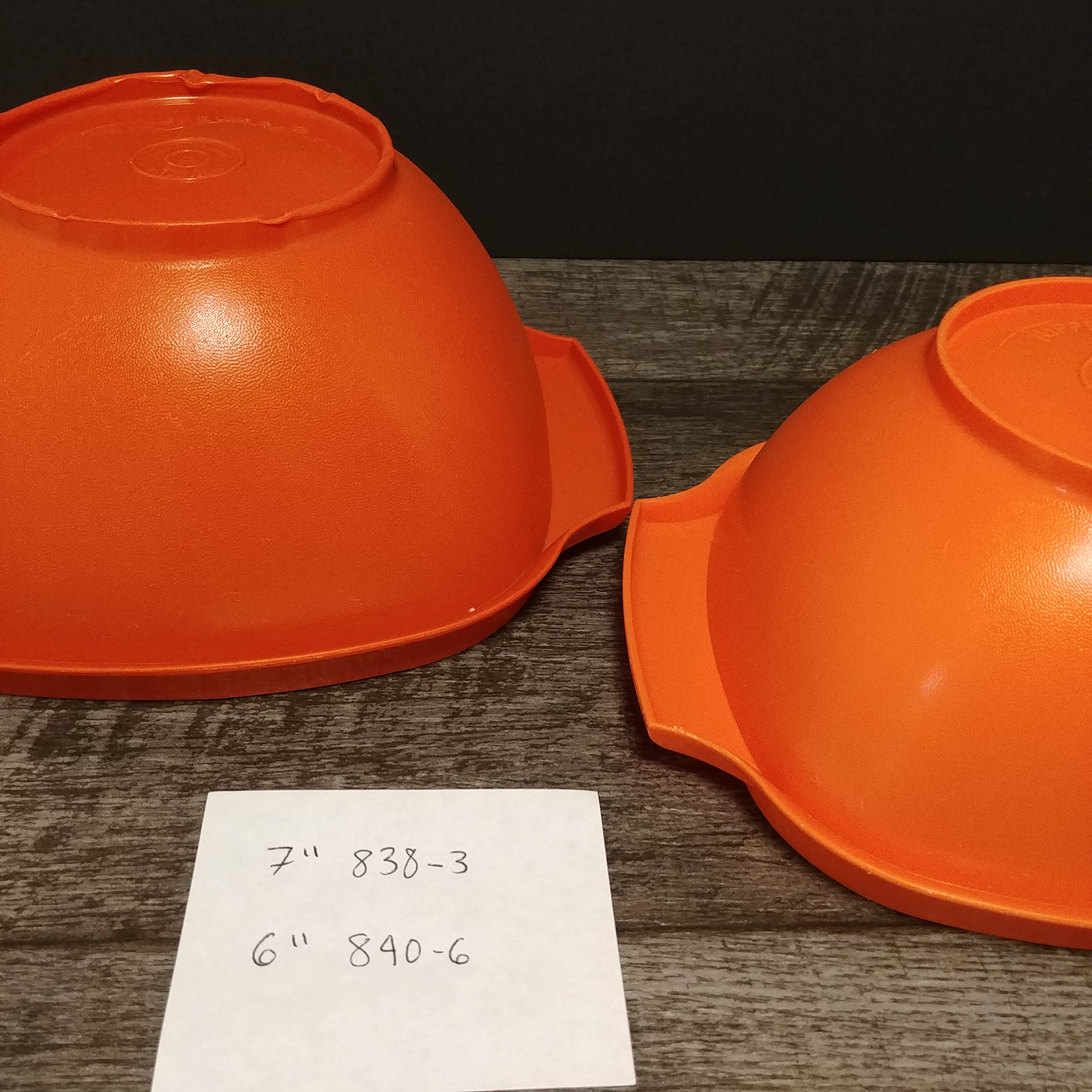 Orange Mixing Bowls Pair Square Rounded Corners Vintage Tupperware - Etsy