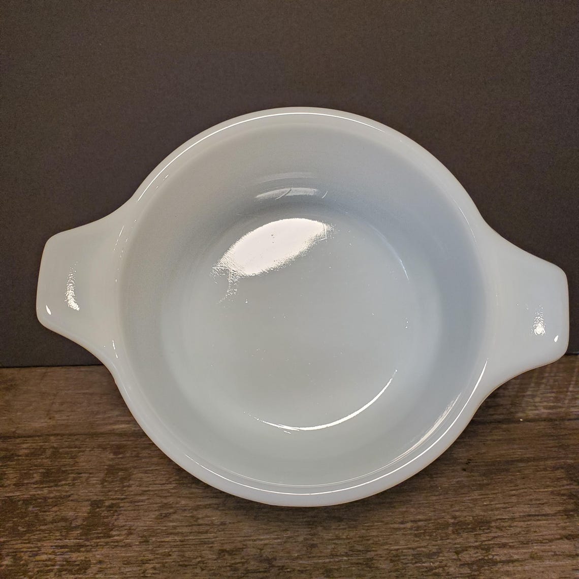 Dynaware Vintage Pyr-o-rex Small Milk Glass Baking Dish With Lid. Brown ...