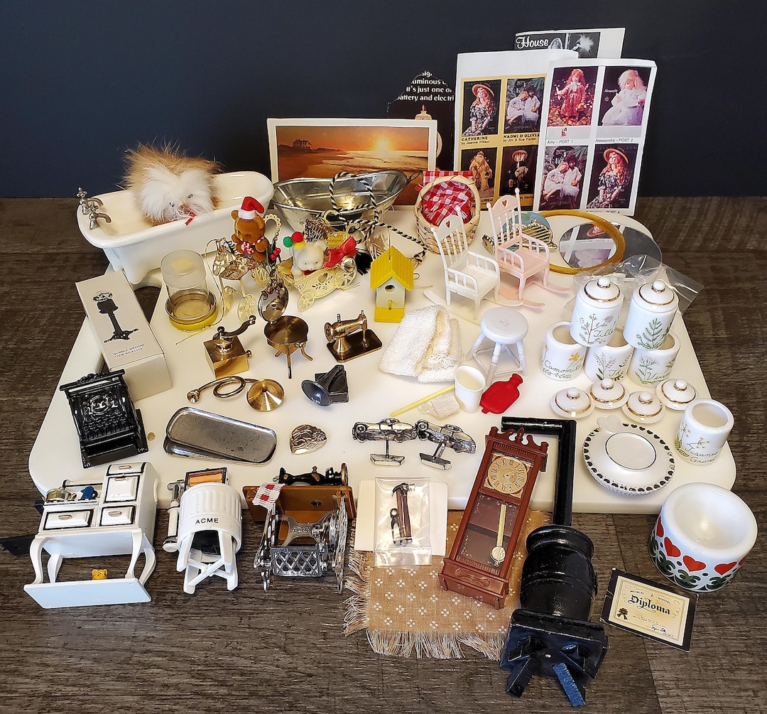 Vintage Miniature Doll House Accessories Furniture Kitchen - Etsy