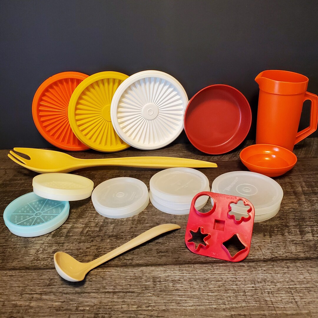 Replacement Vintage Tupperware Lids, Coasters, Spoons, Utensils, Tools ...