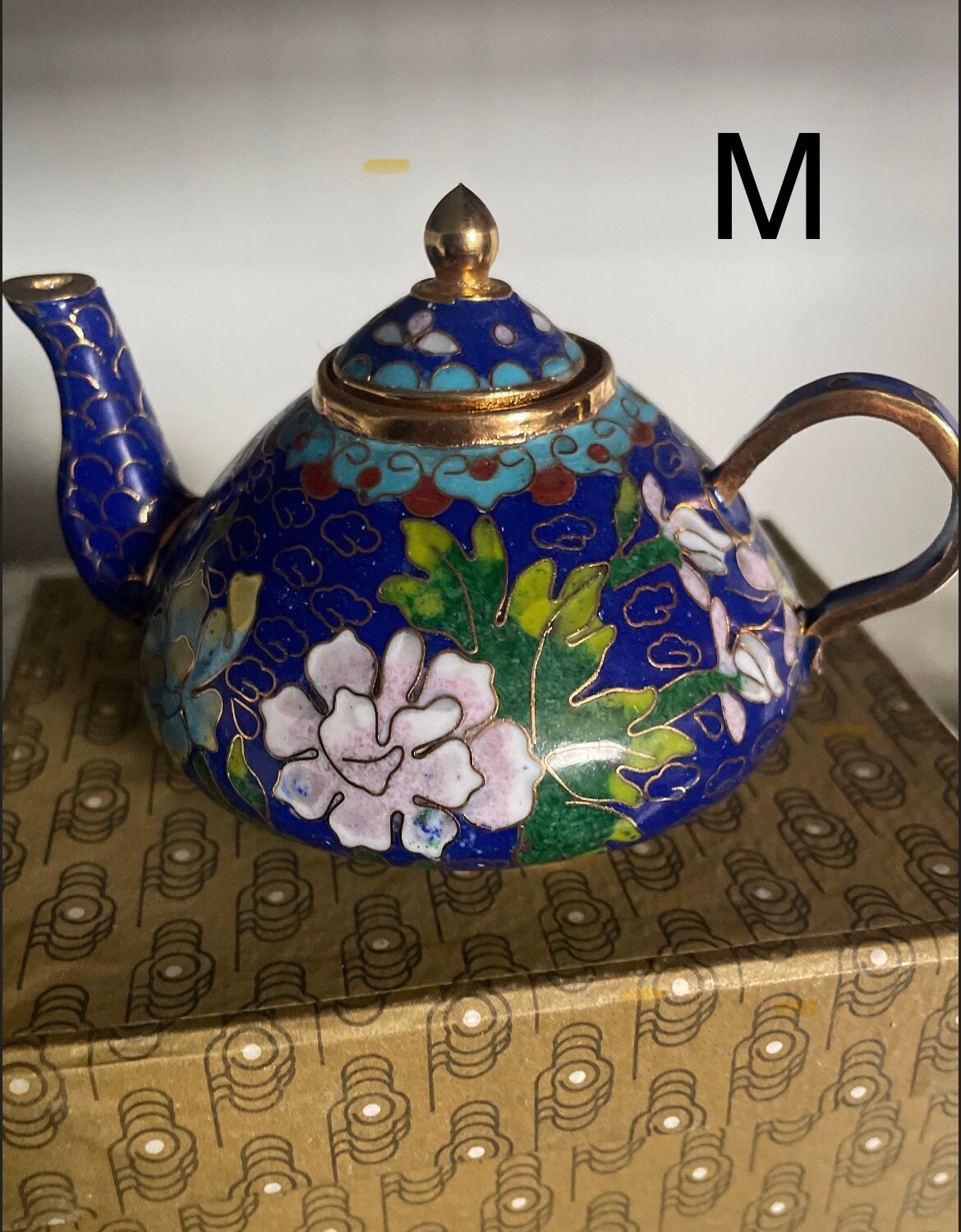 Cloisonné Enameled Teapot Hand Crafted Copper Base Gold Plated - Etsy