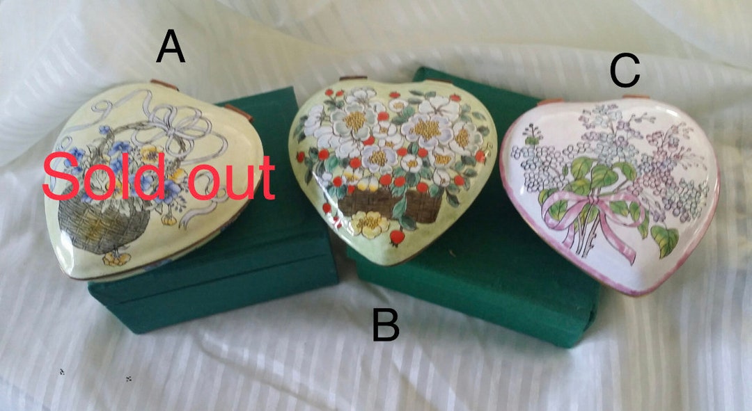 Cloisonné Enameled Trinket Box Hand Crafted - Etsy