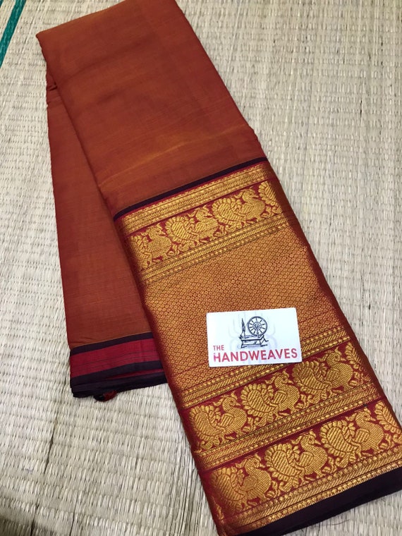 South Indian Silk Cotton Korvai Kottanji Saree With Long | Etsy
