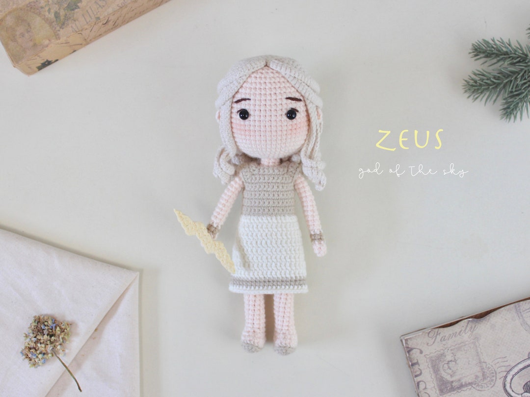 Amigurumi Crochet Doll Pattern Zeus Greek Mythology God of the Sky and ...