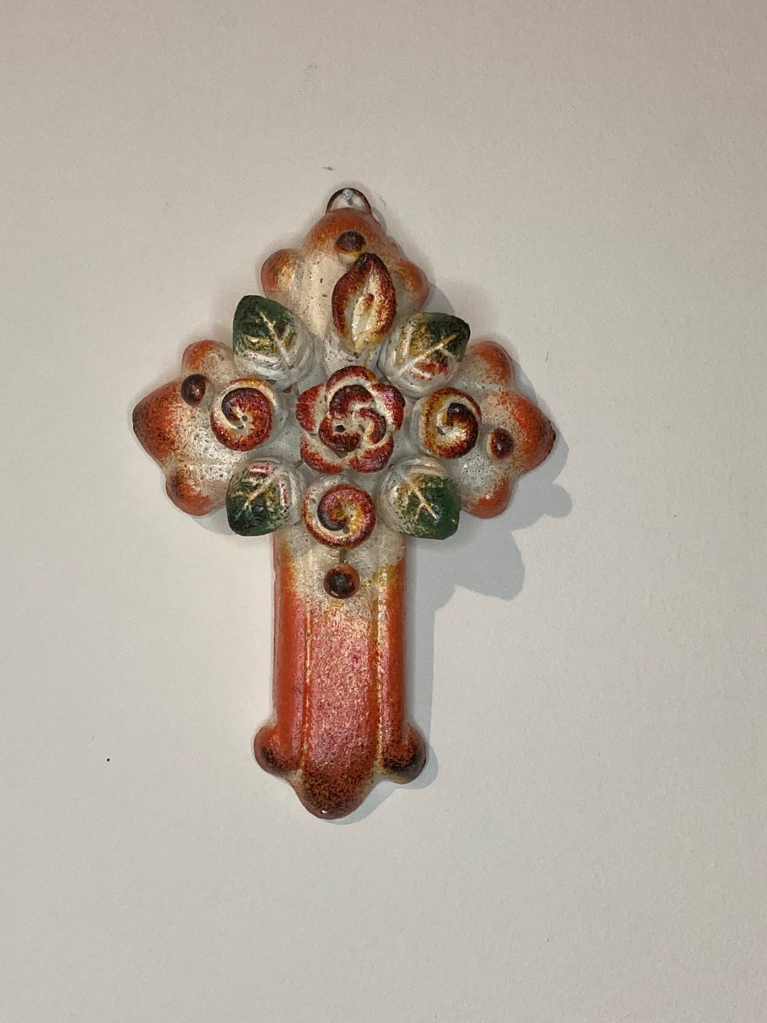 Cruz de barro elaborada en México. Artesanía para pared. Clay Cross ...
