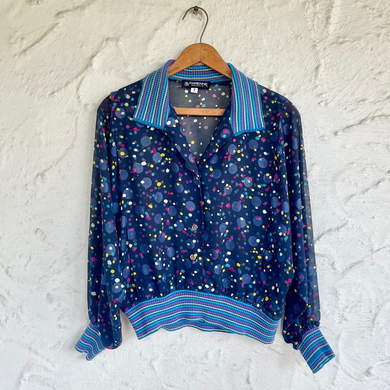 Sheer Polka Dot Top - Etsy