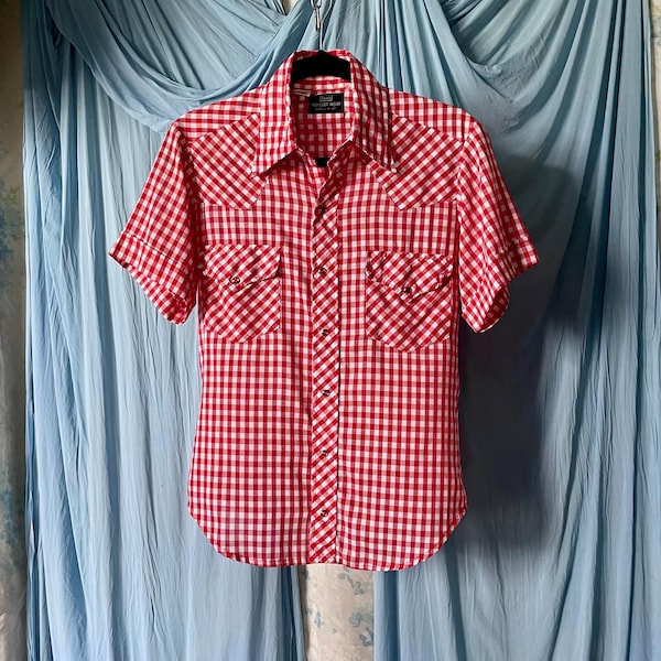 70s Short Plaid Shirt - Etsy