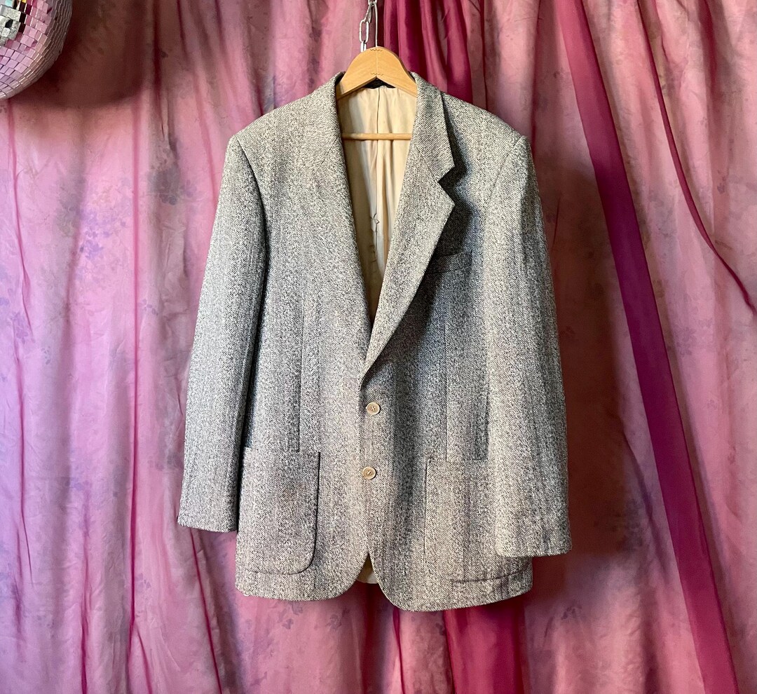 Vintage Brown Tweed Blazer 42R / Daniel Hechter / Vtg Tweed Sport Coat ...