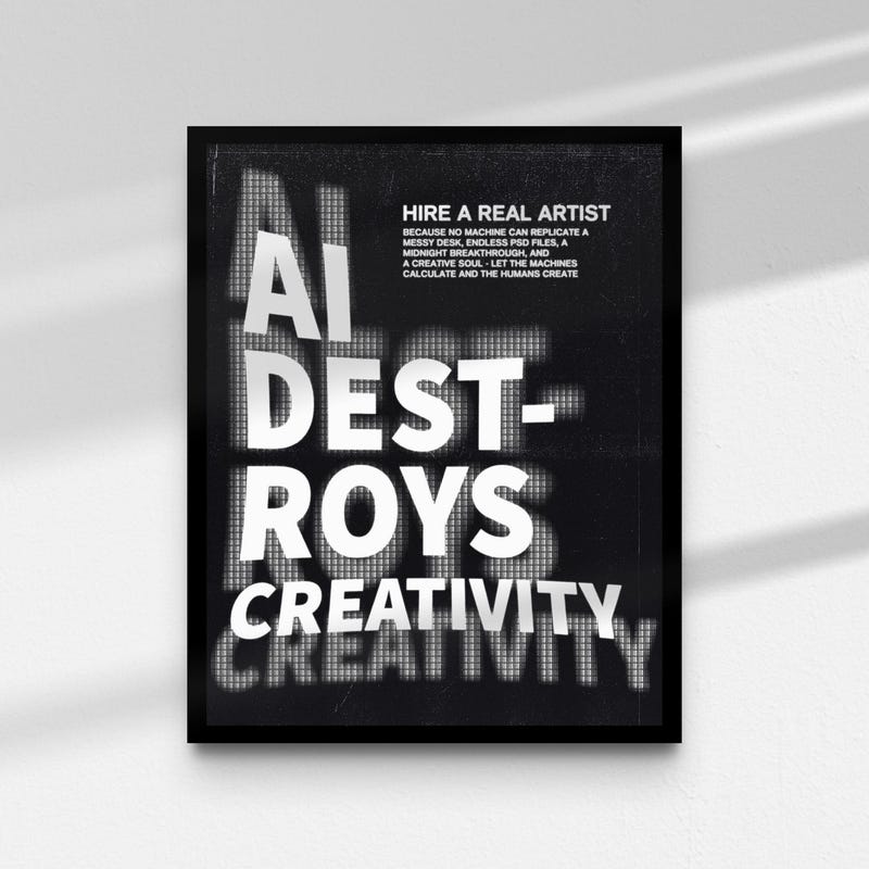 Anti Ai Posters - Etsy