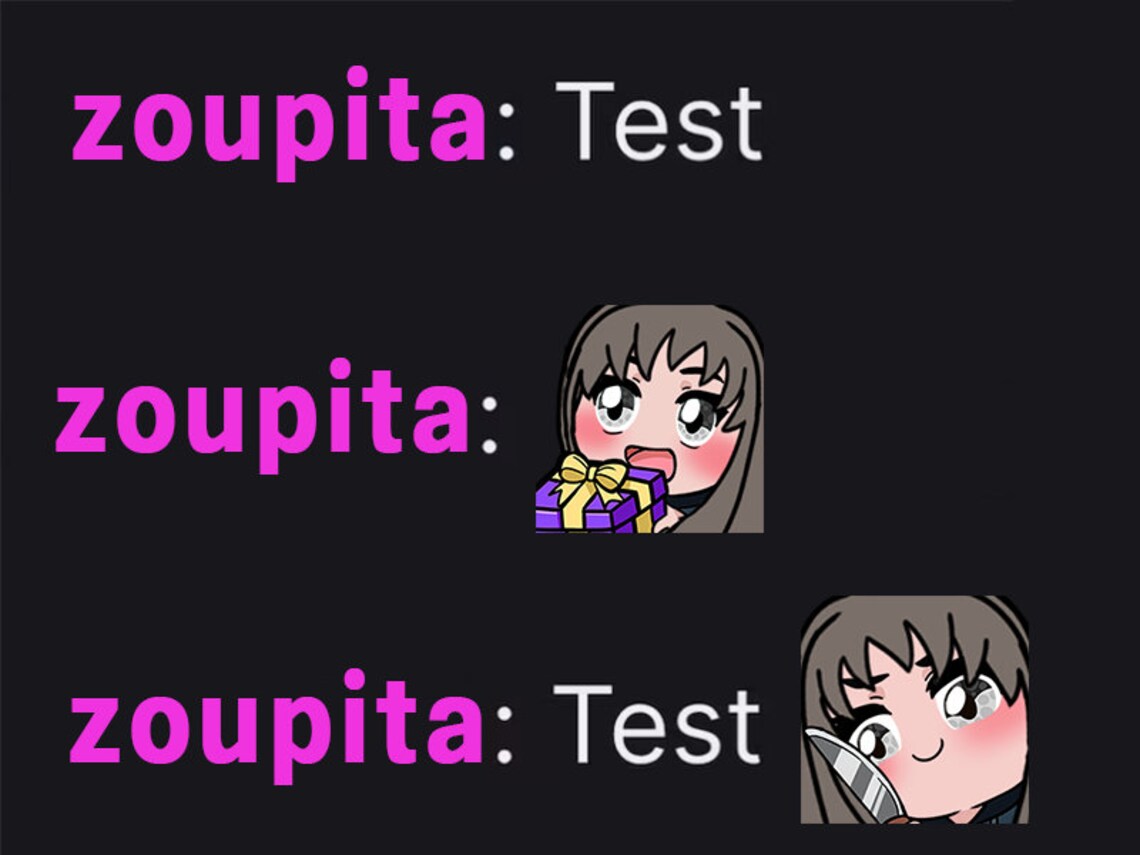 6x E-girl Brunette Fair Skinned Emotes, Emojis, Sub Emotes for Twitch ...