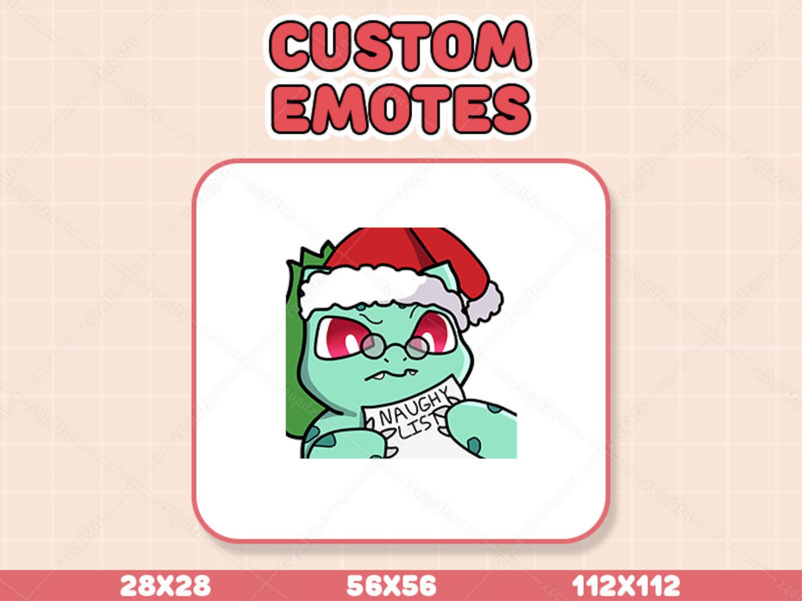 Bulbasaur Twitch Emote, Pokemon Emotes, Twitch Emote for Streamers ...