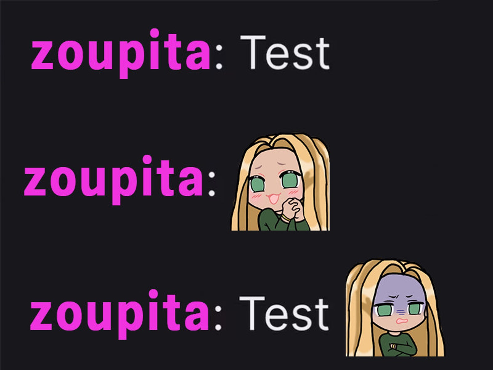 8x E-girl Blonde Hair Emotes, Emojis, Sub Emotes for Twitch, Youtube ...
