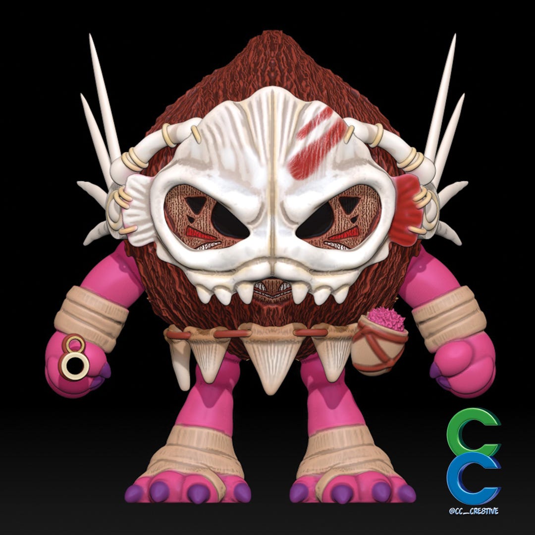 Digital 3D Print File DIY Kakamora Coconut Warrior – 3D Printable Fan ...