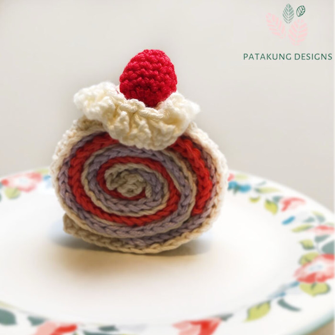 Crochet Pattern Swiss Roll, Cake Roll, Dessert Amigurumi, Sweets ...