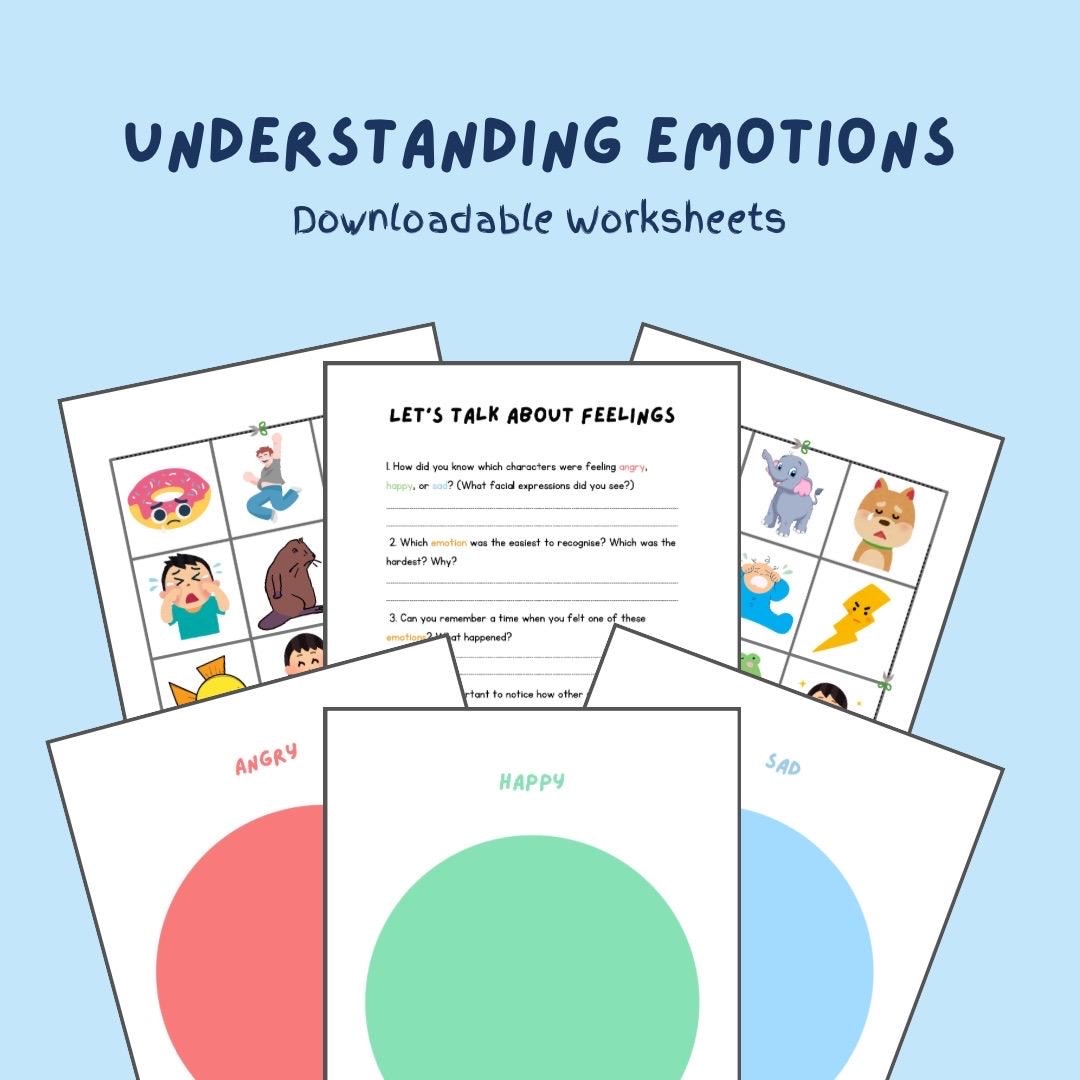 Emotions Sorting Worksheet Set | Digital Download for Educators - Etsy