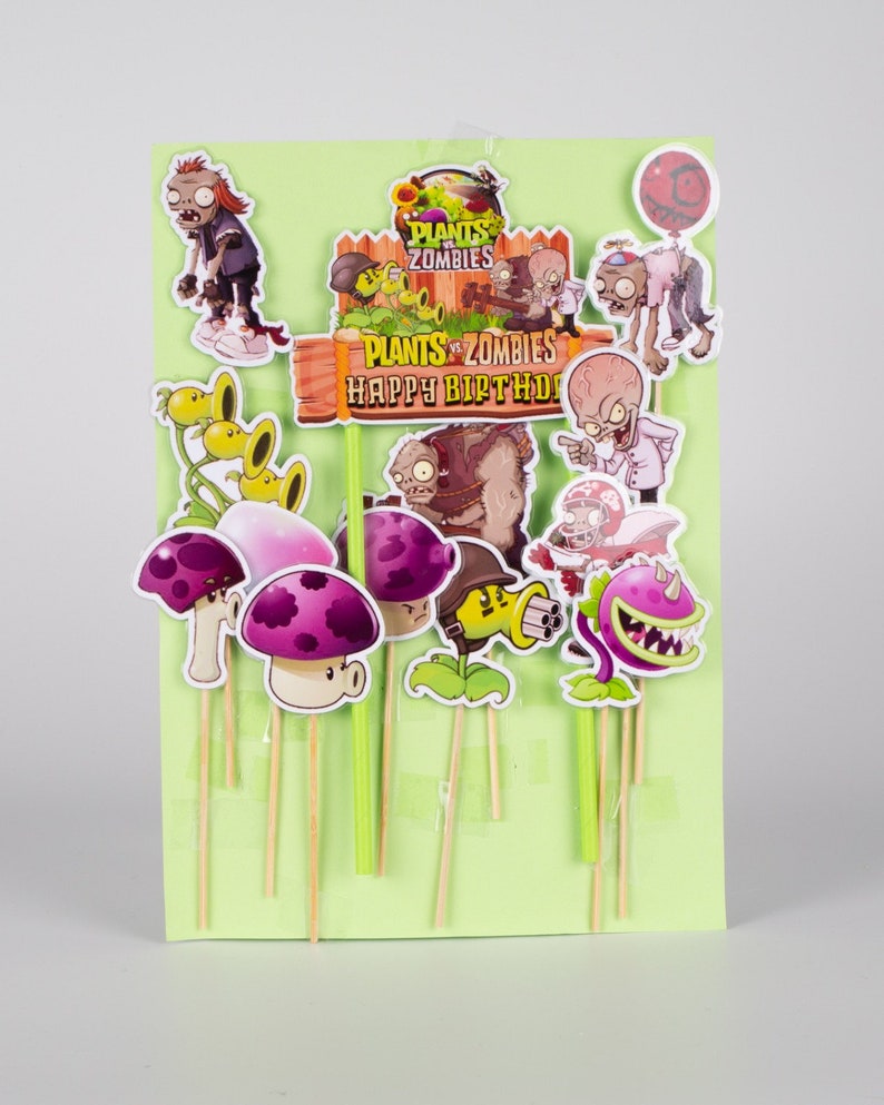 Cake Topper in the Style Of, PLANTS & ZOMBIES, New Design 2024 ...