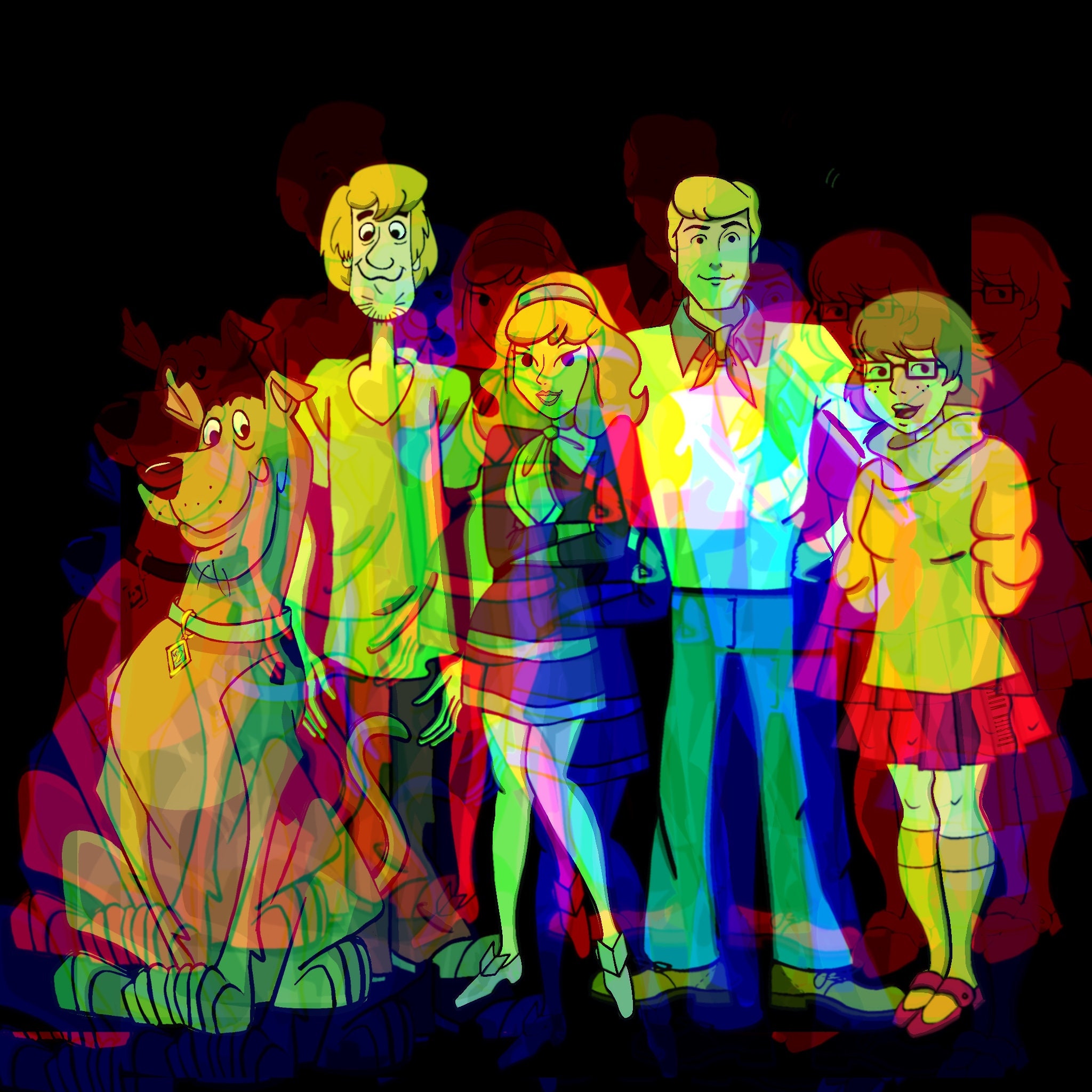 Scooby Doo Psychedelic Fan Art Etsy