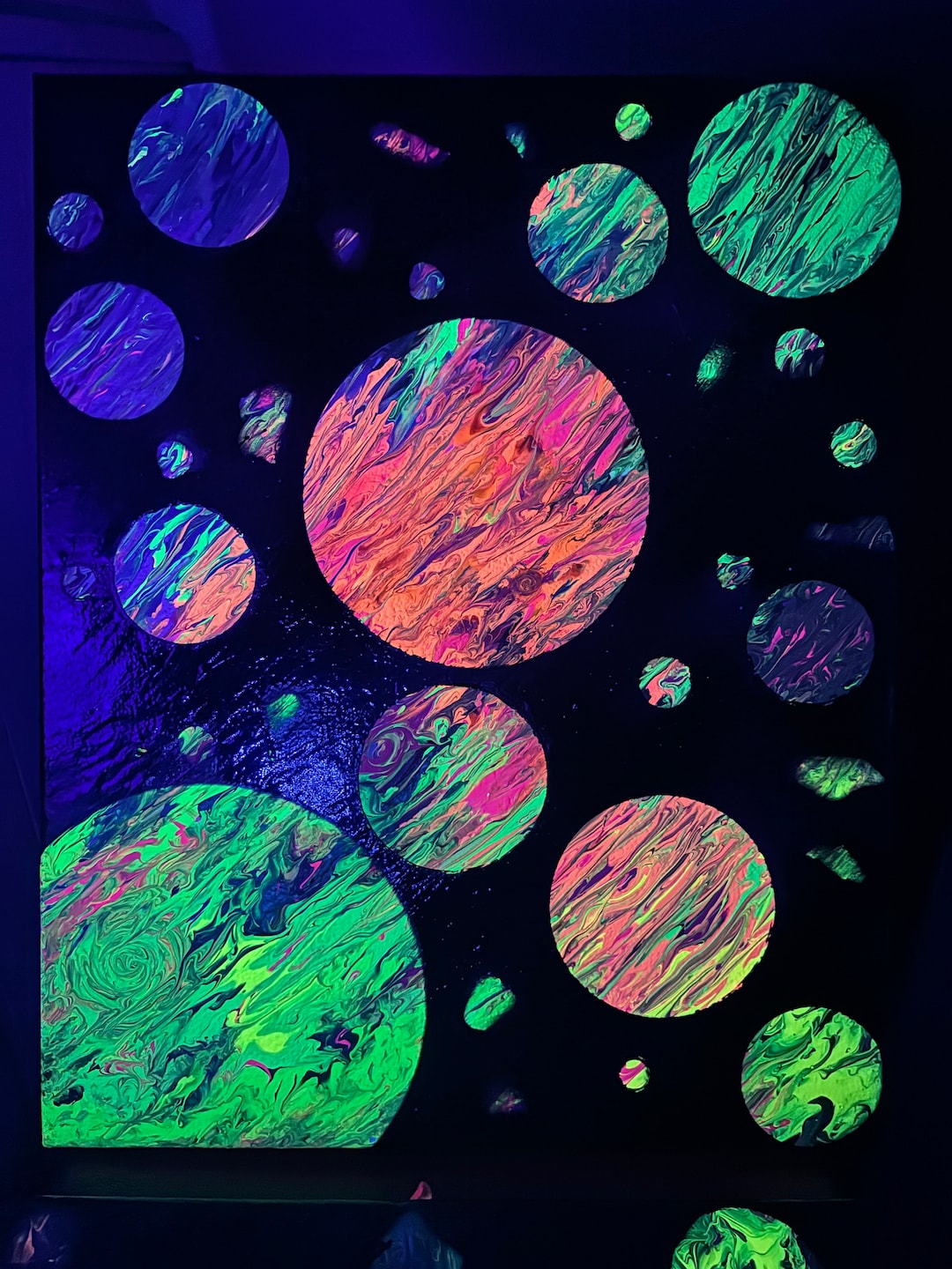 Glow in the Dark Space and Planets Painting - Etsy