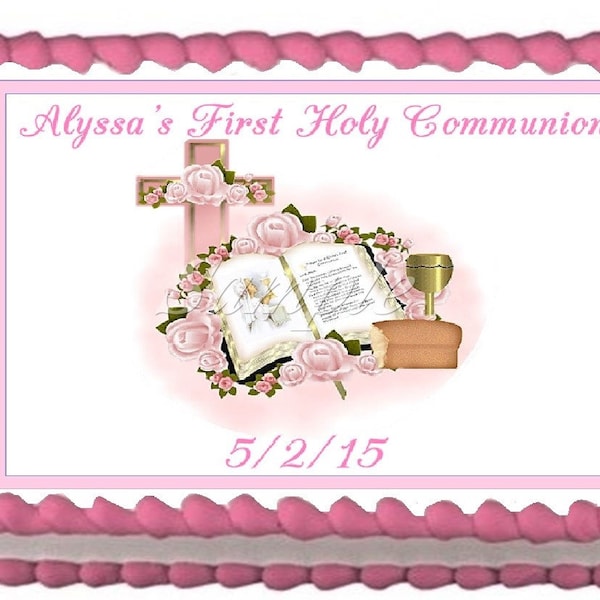 Communion Sheet Cake Topper - Etsy