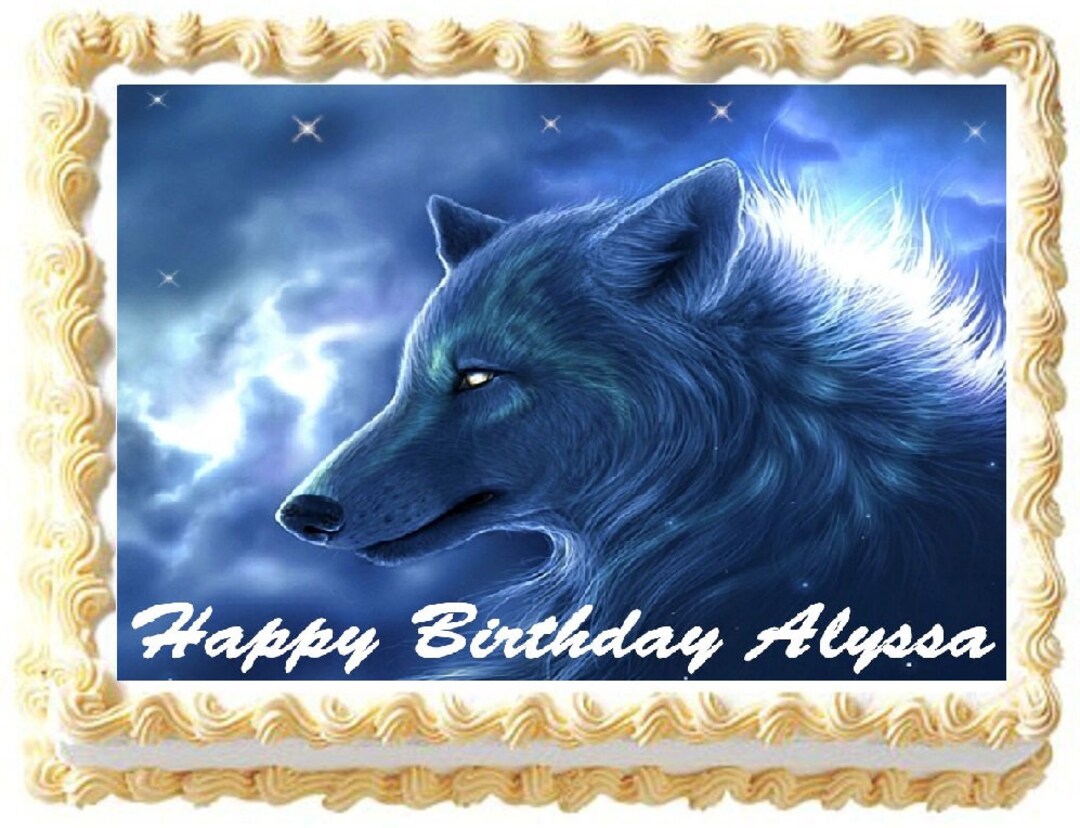 Wolf Edible Cake Topper Licensed - 1/4 Sheet - Etsy