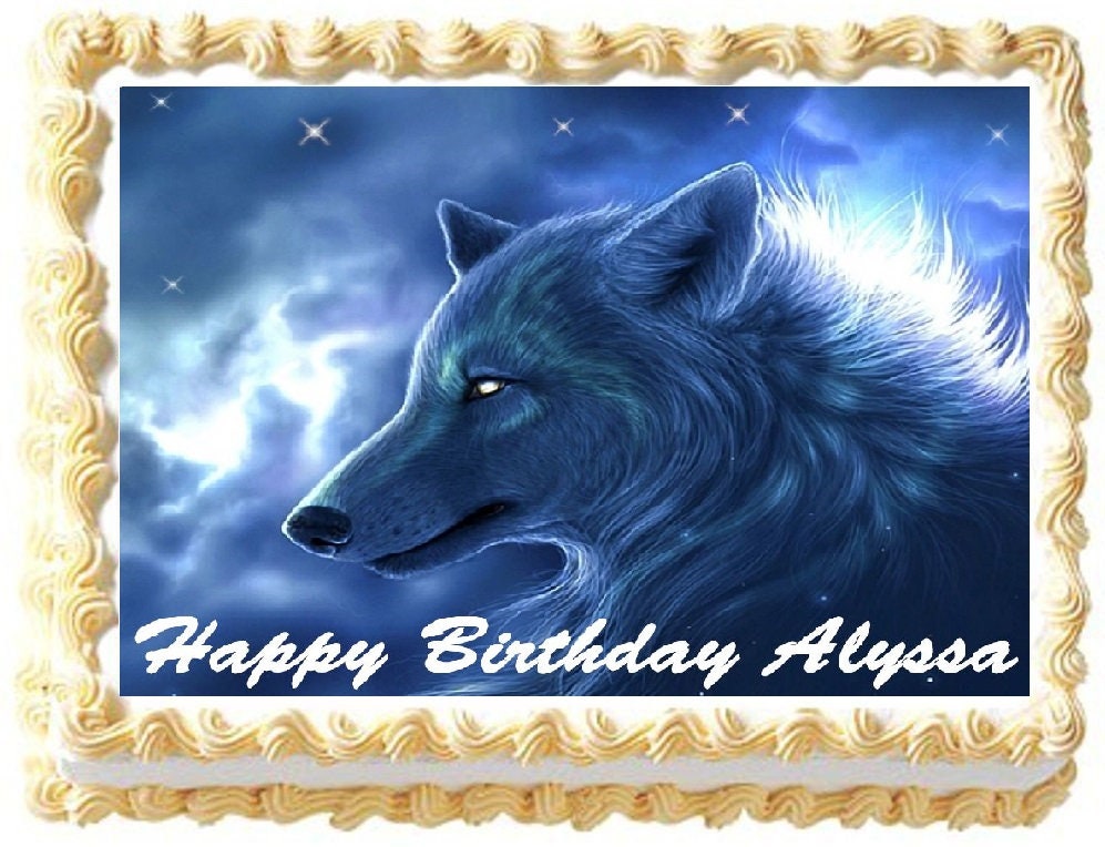 Wolf Edible Cake Topper Licensed - 1/4 Sheet - Etsy
