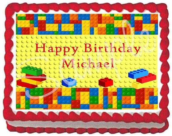 Blocks Edible Cake Topper Licensed 1/4 Sheet - Etsy