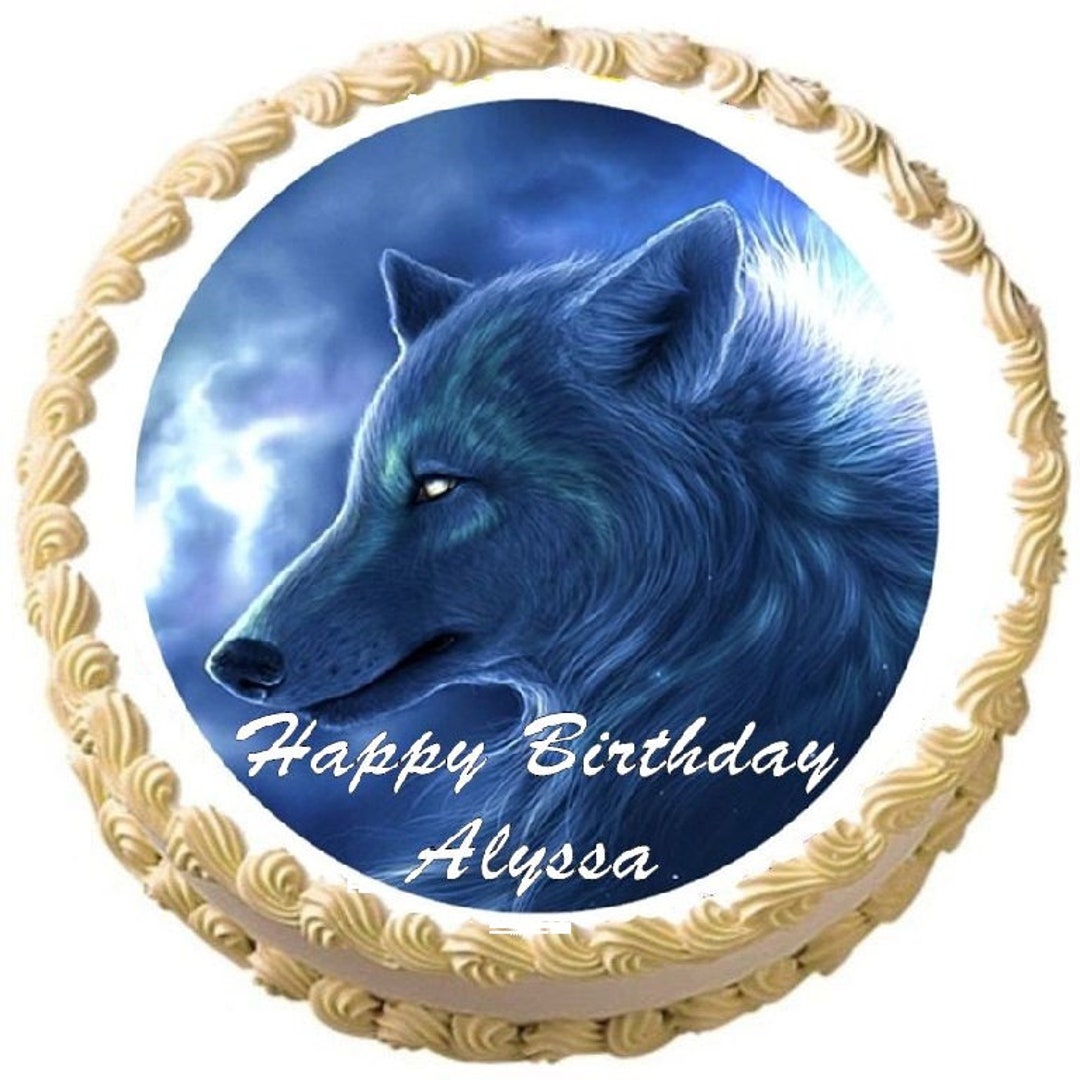 Wolf Edible Cake Topper Licensed - 7.5" Round - Etsy