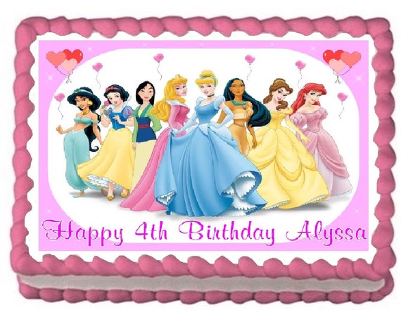 Disney Princess Edible Cake Images