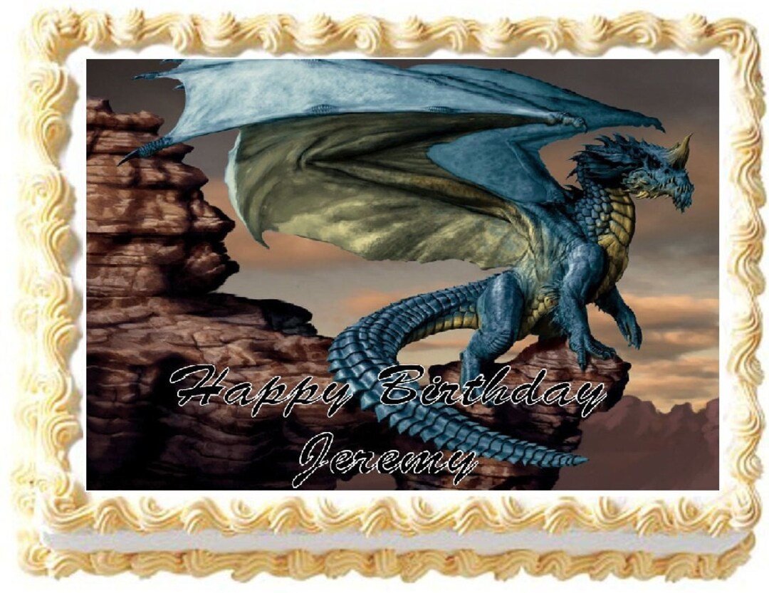 Dragon Edible Cake Topper Licensed - 1/4 Sheet - Etsy