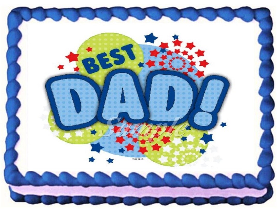 Father's Day Edible Cake Topper Licensed - 1/4 Sheet - Etsy
