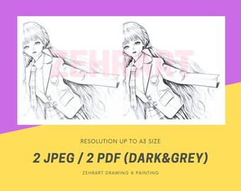 Ahri Coloring Page - Etsy