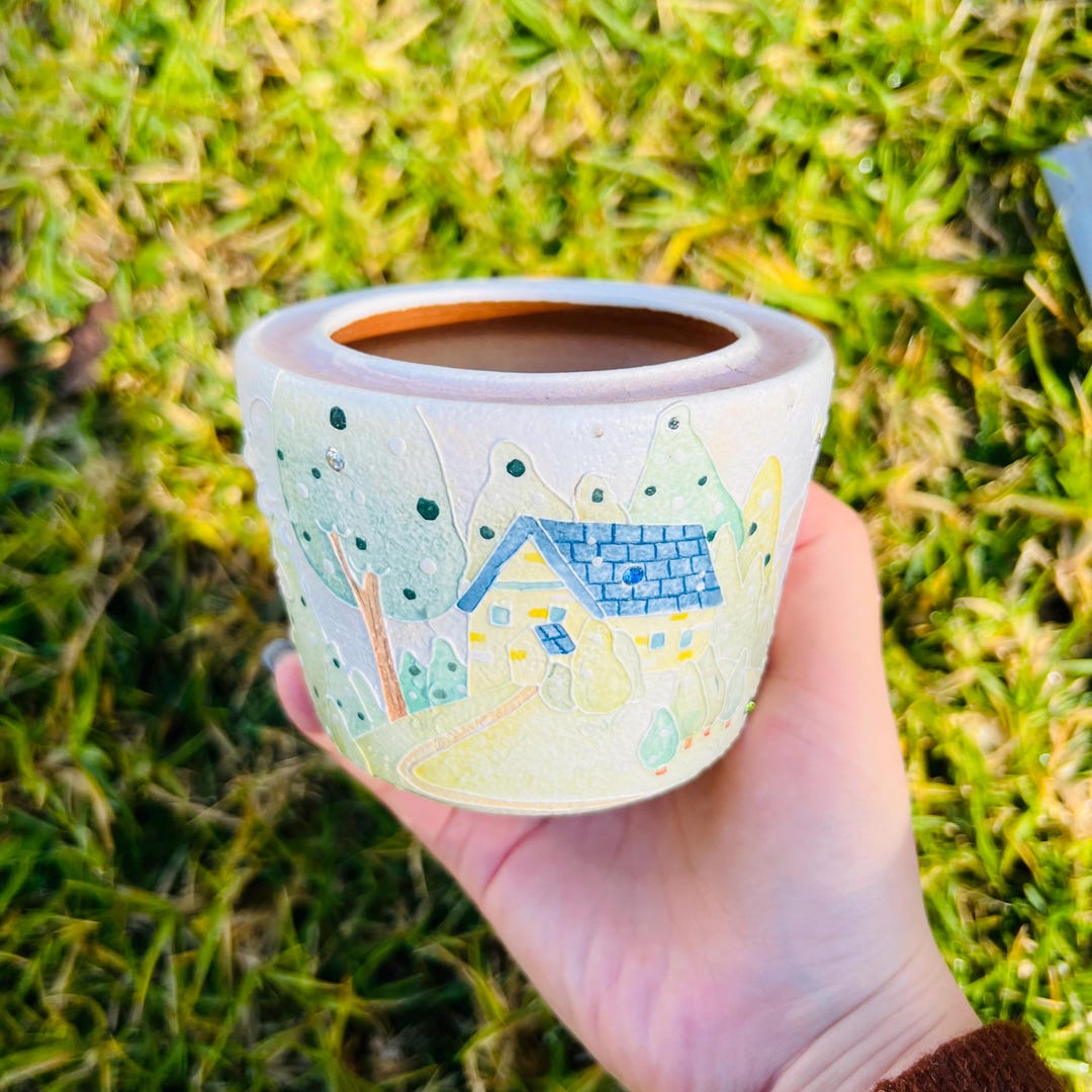 Toto Hand-painted Succulent Planter Pot - Etsy