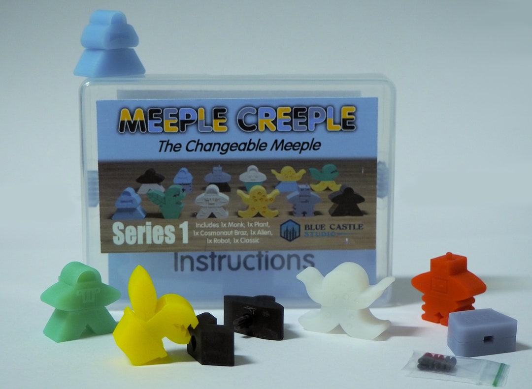 Meeple Creeple (the Game) the Changeable Meeple Set Series 1, Board ...