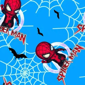 Cartoon Spiderman Polyester Waterproof, Diy Sewing Fabric - Etsy