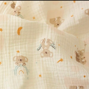 Muslin ,double Gauze Cotton Baby Clothes Floral Pattern Cotton Fabric ...
