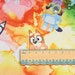 Cute Cartoon Bluey Cotton, Diy Sewing Fabric by Half Yard - Etsy