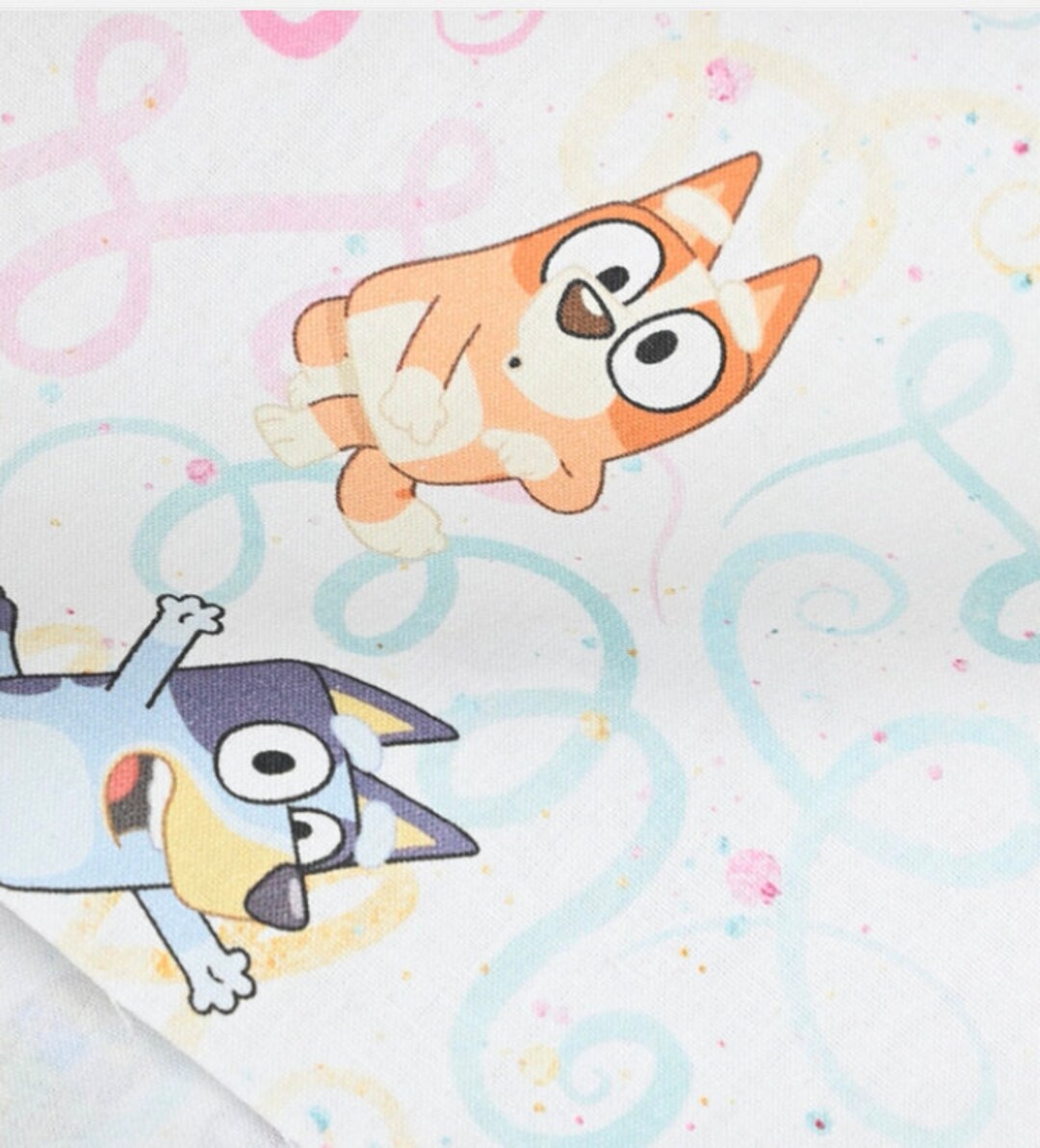 Cute Cartoon Bluey Cotton, Diy Sewing Fabric by Half Yard - Etsy